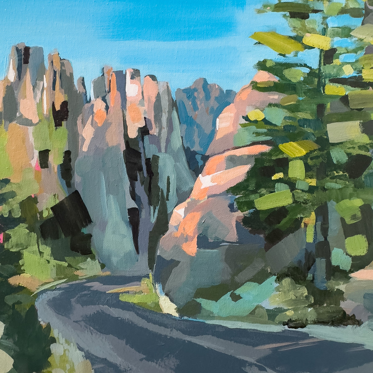 "Needles Highway" – (Original) Acrylic – Swells + Flutter
